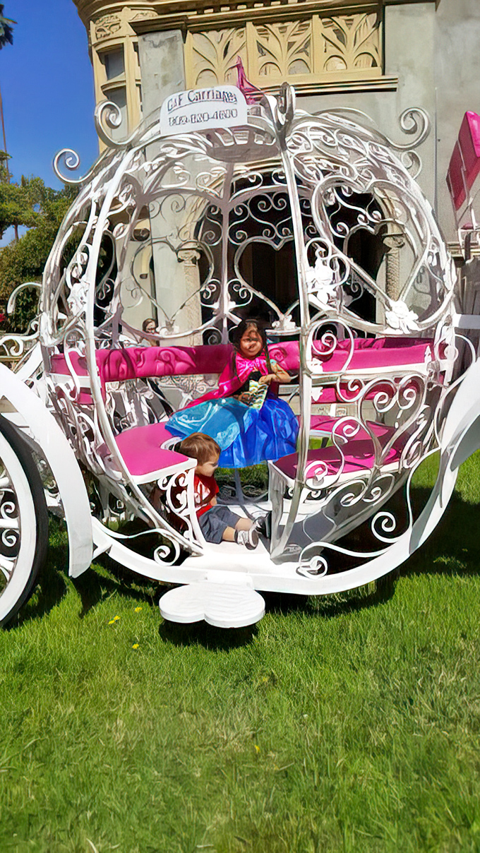 Not your average Uber! This enchanted carriage transforms ordinary visitors into royalty for the day, no fairy godmother required.