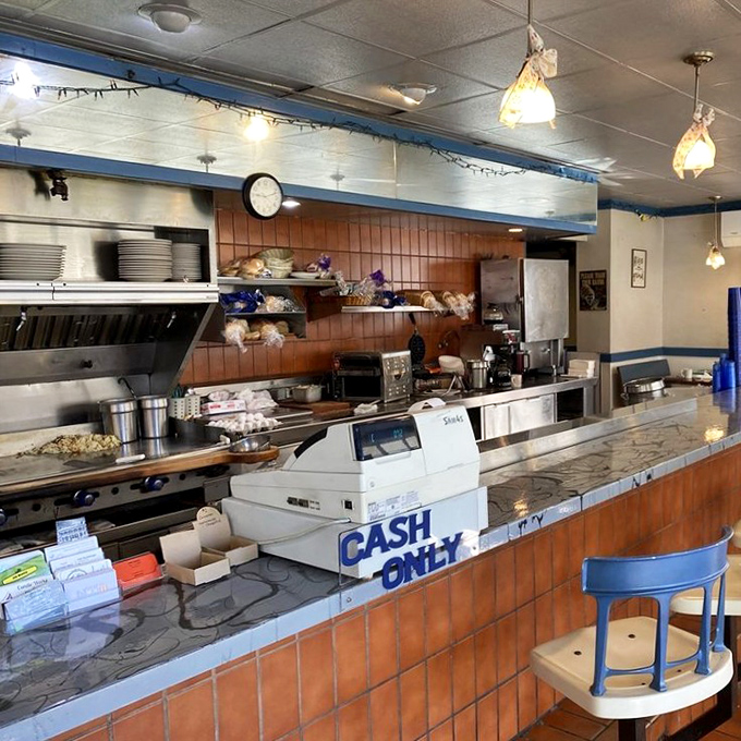 "CASH ONLY" isn't just a payment policy&mdash;it's a declaration that some traditions, like perfect home fries, should remain gloriously unchanged.