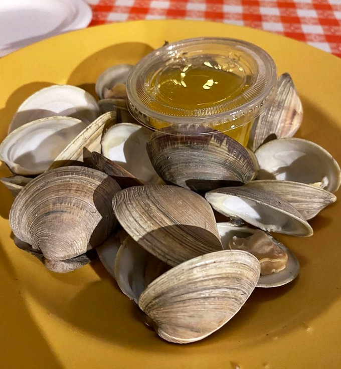 Steamers that taste like they just said goodbye to the ocean this morning. That little cup of butter isn't a suggestion&mdash;it's an essential part of the experience.