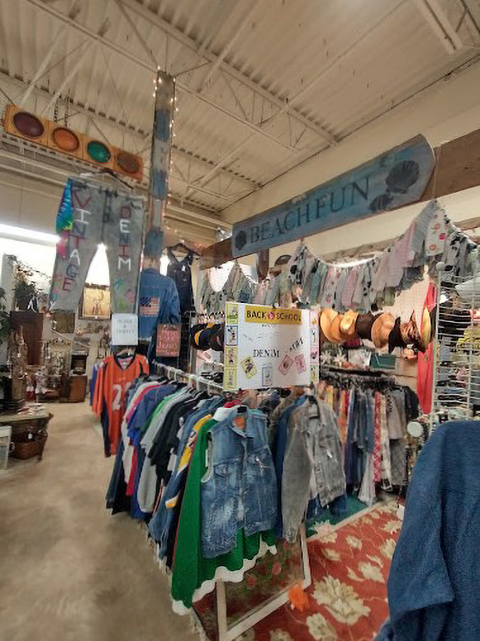 The "Beach Fun" section, where denim jackets and vintage tees await their renaissance. Fashion isn't dead; it's just resting in Melbourne.