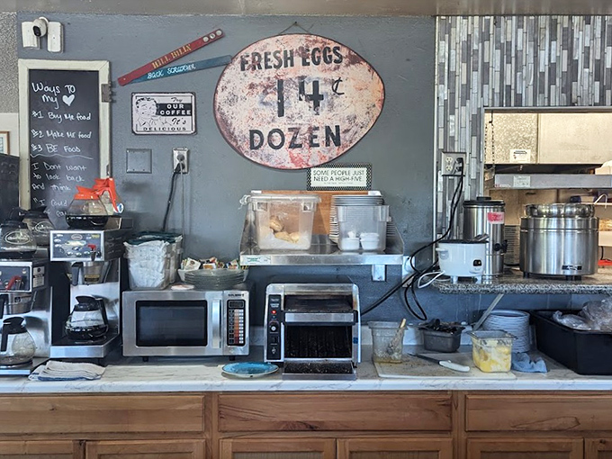 The command center where coffee dreams come true and toast reaches its full potential every single morning.