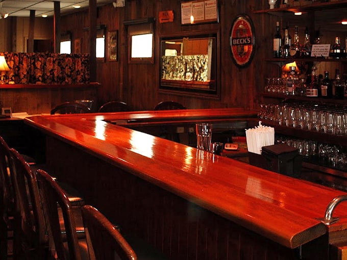 The polished bar counter gleams with possibility &ndash; a front-row seat to craftsmanship, whether in cocktails or conversations with fellow diners.