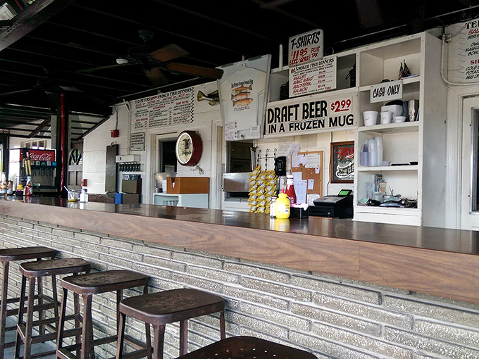 The counter where dreams come true, if your dreams involve perfectly smoked fish and ice-cold beer in unpretentious surroundings.