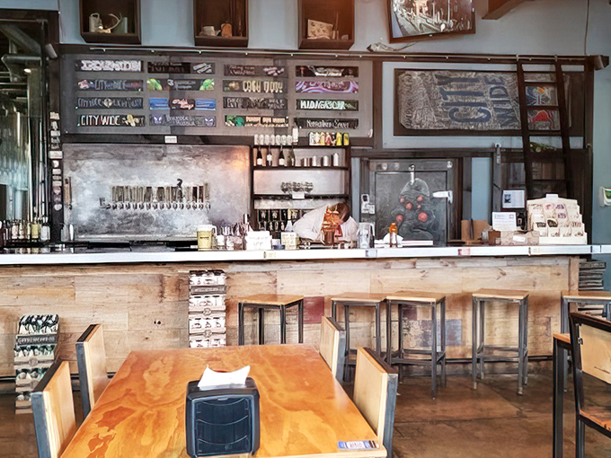 Where BBQ magic happens&mdash;a counter that's seen more smiles than a dentist's office. The wood paneling adds warmth that isn't just coming from the smokers.