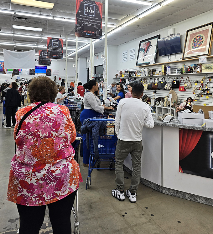 The checkout counter witnesses daily miracles where shopping carts full of treasures cost less than single department store items.
