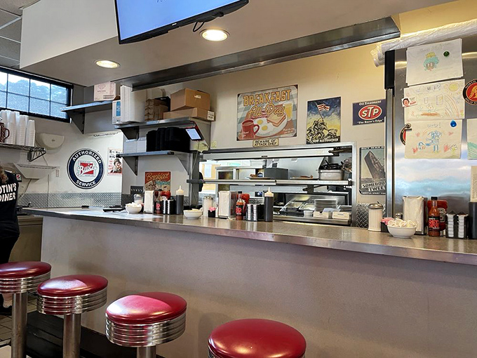 Counter seating offers front-row views of culinary magic happening right before your amazed and hungry eyes.