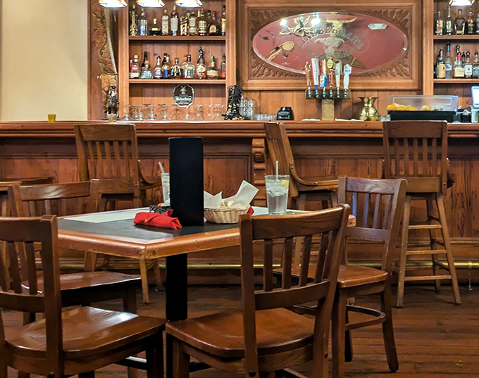 The bar area &ndash; where strangers become friends over bourbon discussions and the shared understanding that good steak is worth traveling for.