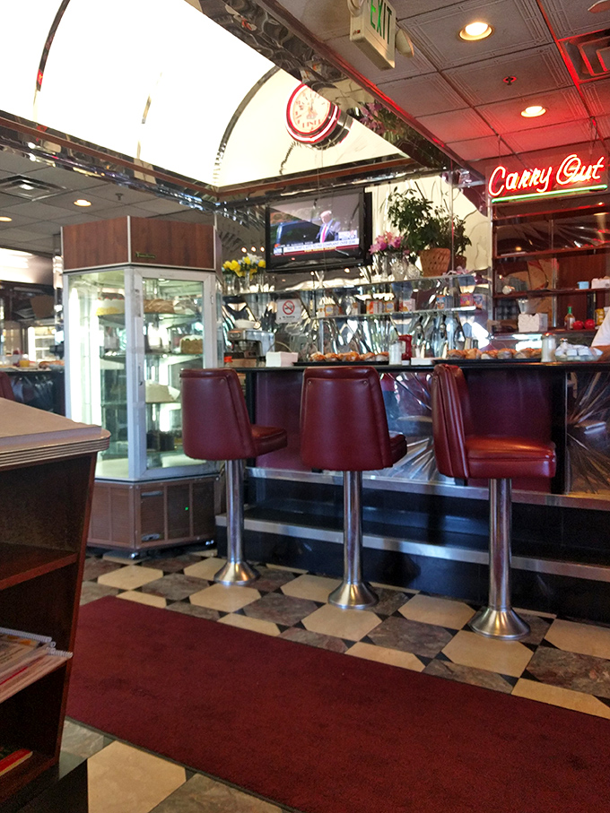 Counter seating for the solo diner&mdash;where you're never really alone, just part of the unofficial breakfast club of Double T.