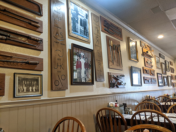 The walls tell stories of Oakdale's ranching heritage &ndash; each photo and memento a chapter in the town's beef-loving history.