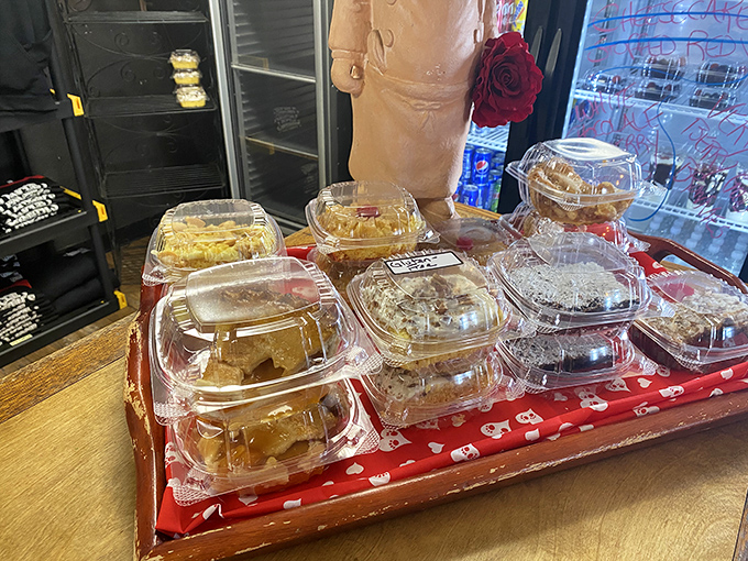 A dessert display that whispers sweet nothings to your willpower. Resistance is futile when faced with these homestyle treats.