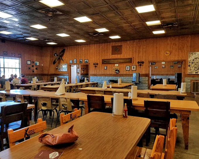 The wood-paneled dining room&mdash;where conversations are hushed not out of reverence for the space, but because everyone's too busy chewing to talk.