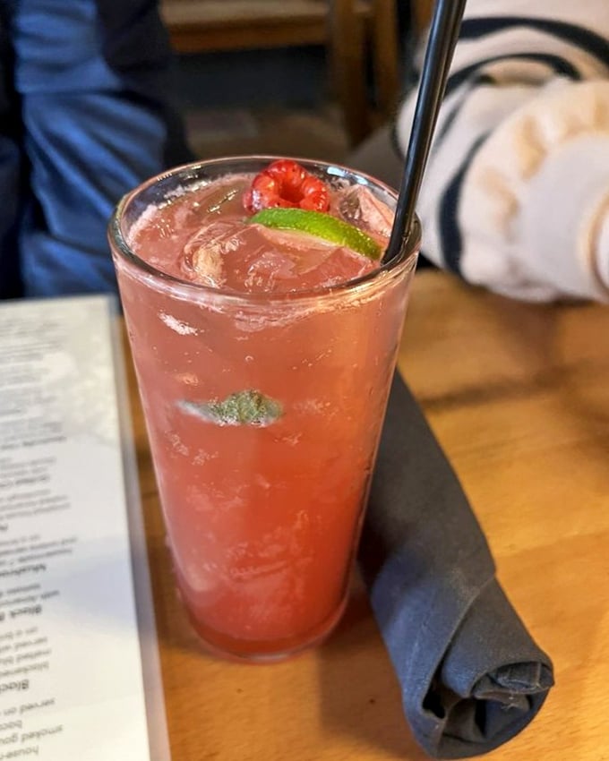 This raspberry-lime concoction isn't just refreshing—it's what summer would look like if you could pour it in a glass and add a mint leaf for good measure.