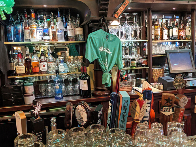 Behind every great pub is a great bar setup—this liquid library offers volumes of spirits with chapters of glassware ready for your personal story.