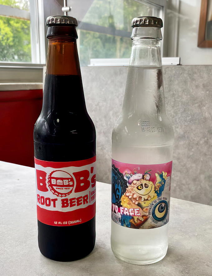 Nostalgia in bottles&mdash;Bob's own root beer and cream soda come in glass because plastic would be an insult to tradition and taste.