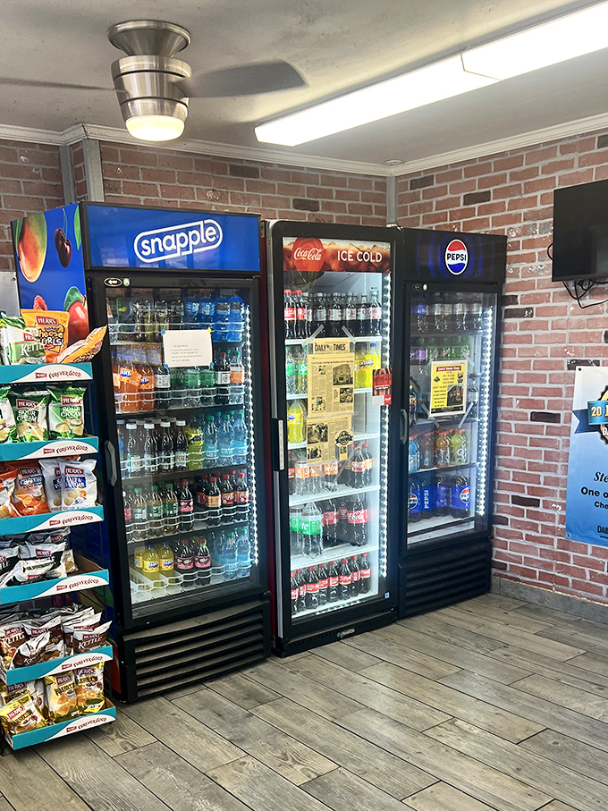 The hydration station for cheesesteak aficionados. Leo's drink selection ensures your thirst stands no chance against their perfectly seasoned sandwiches.