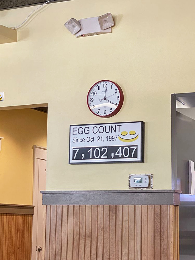 Seven million eggs and counting &ndash; that's enough to make an omelet visible from space. Breakfast math at its most impressive.