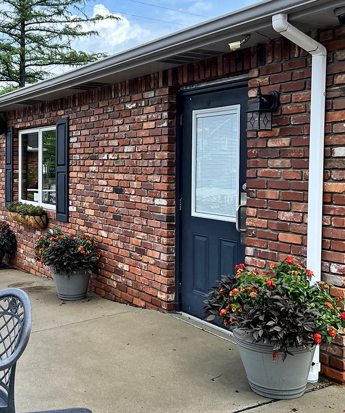 A humble entrance that promises nothing fancy but delivers everything your taste buds have been craving.