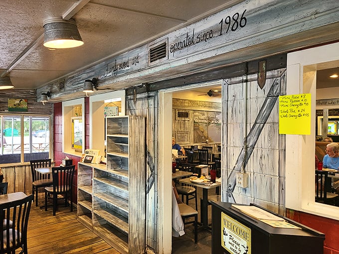 "Established since 1986" reads the weathered sign above the entrance, promising decades of recipes perfected through thousands of satisfied customers. 