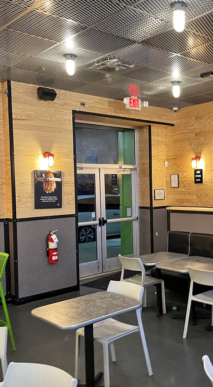 Even the exit view hints at the modern comfort waiting inside this unassuming Gaithersburg gem.