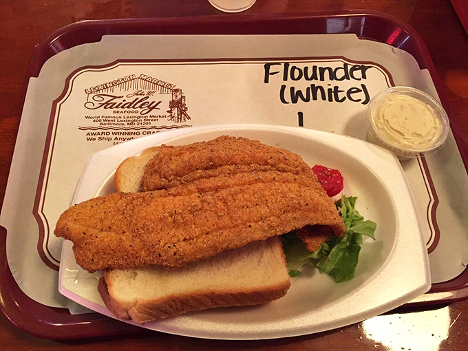 A perfectly fried flounder sandwich that puts fast food fish to shame. This is what happens when fresh fish meets people who know exactly what they're doing.