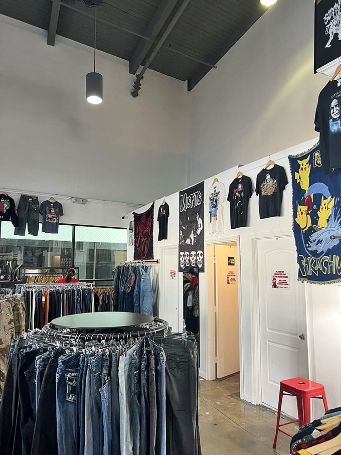 Private fitting rooms ensure your vintage finds fit perfectly before committing to your new wardrobe additions.