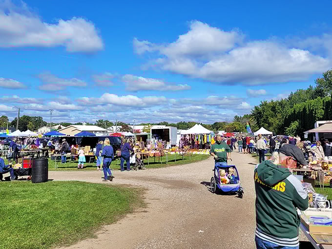 The Maxwell Street Days market transforms ordinary fields into treasure hunts where one person's "finally getting rid of this" becomes another's "perfect find!"