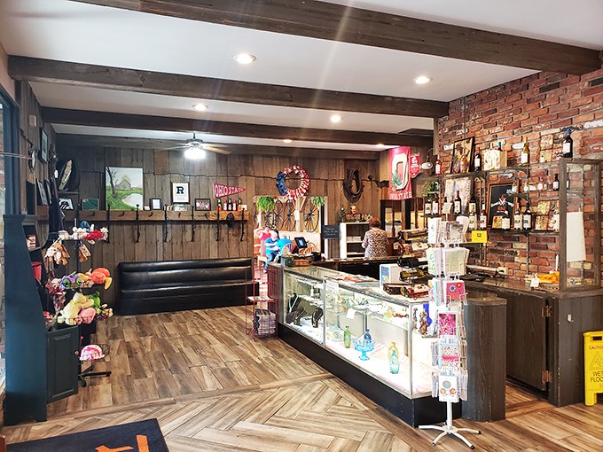 The front counter area doubles as a gift shop, because after that meal, you'll want to take a piece of Plaza Inn home with you.