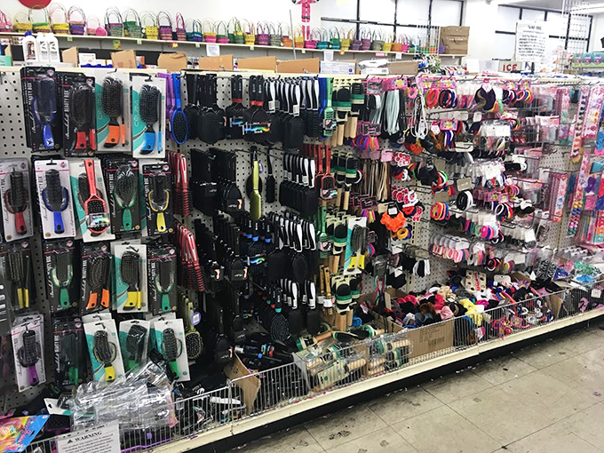 Hair accessories that would make any 1980s mall rat weep with joy. Brushes and clips and bands, oh my!