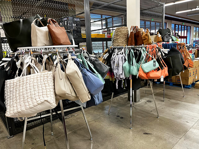 Handbag heaven where designer-inspired totes and practical purses await their perfect match. Carrie Bradshaw would swoon at these prices (if not always the styles).