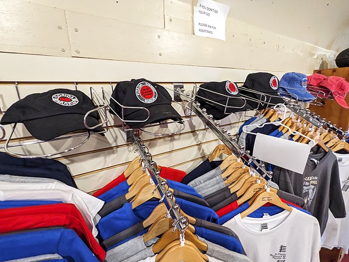 Every train enthusiast needs the proper headgear! These railroad-themed caps let visitors take a piece of the experience home with them.