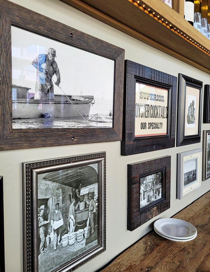The walls tell stories of oyster history that pair perfectly with what's on your plate&mdash;a delicious education with every bite.