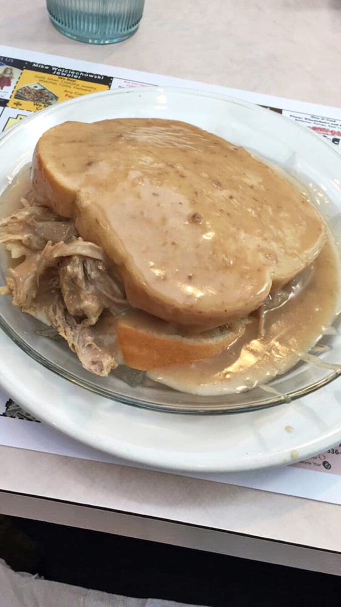 Hot turkey sandwich swimming in gravy&mdash;Thanksgiving on a plate, no holiday required. This is what comfort food aspires to be.