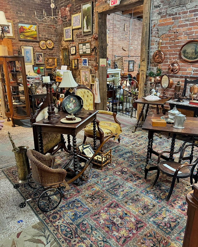 A perfectly staged vignette that whispers, "Yes, your living room could look this interesting if you take me home."