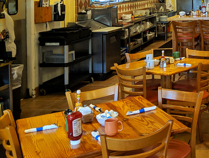 Tables set and ready for the breakfast rush – like front-row seats to the most important performance of the day: your first meal.