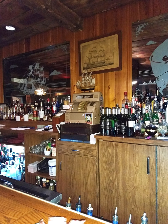 The bar area's nautical theme isn't kitschy&mdash;it's a genuine homage to the seafaring traditions that inspire the menu.