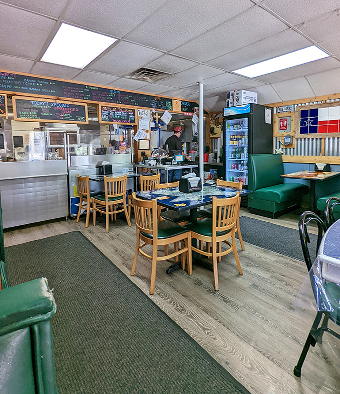 Another angle reveals the no-nonsense charm that lets the food do all the talking here.