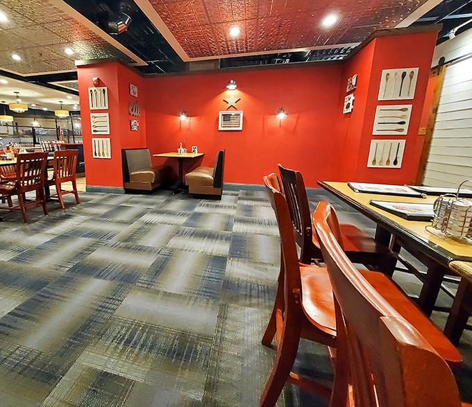 Cozy corners and kitchen-inspired d&eacute;cor create dining spaces that feel like home, if home had consistently excellent food and someone else doing dishes.