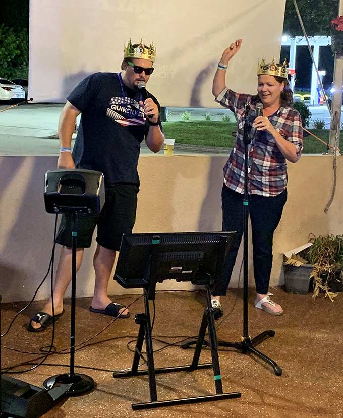 Karaoke with royal flair! Nothing says authentic German experience quite like belting out your favorite tunes while wearing a plastic crown.