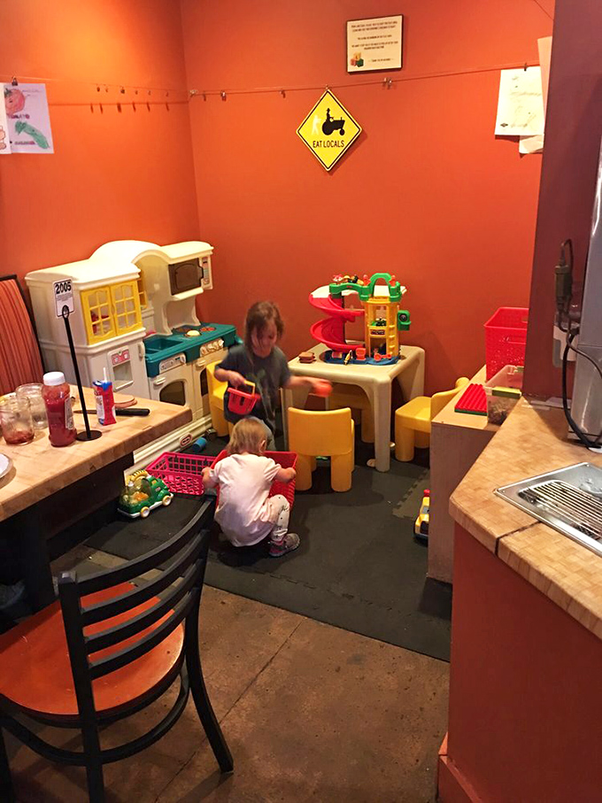 The kids' play area proves that great food and family-friendliness aren't mutually exclusive&mdash;little ones can play house while parents savor house-made delights.