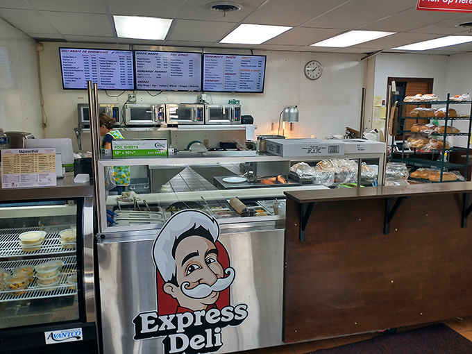 Where the magic happens. That cartoon chef logo isn't just cute—it's a promise of old-school deli craftsmanship.