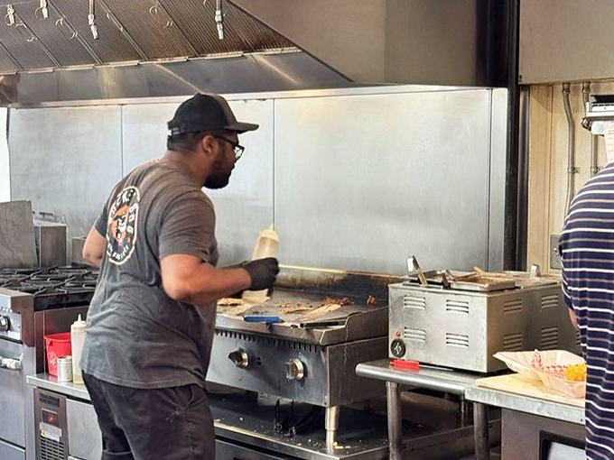 Where the magic happens &ndash; one sizzling griddle at a time, with no fancy equipment needed, just skill.