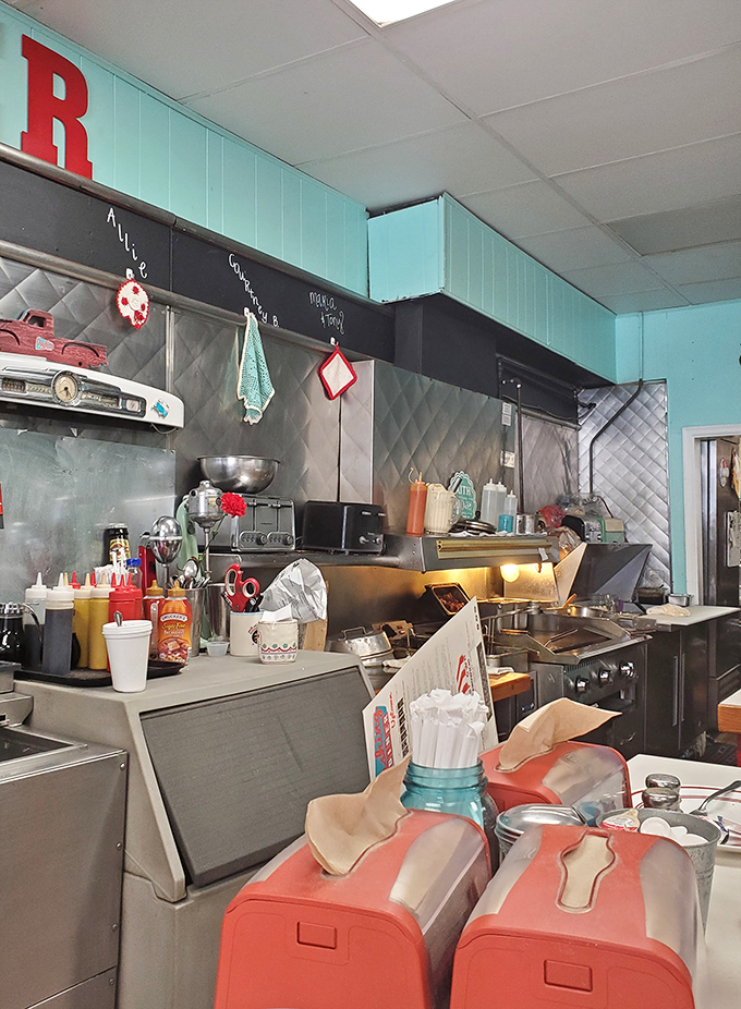 No fancy kitchen stadium here&mdash;just hardworking equipment and the organized chaos that somehow produces plate after plate of breakfast perfection.
