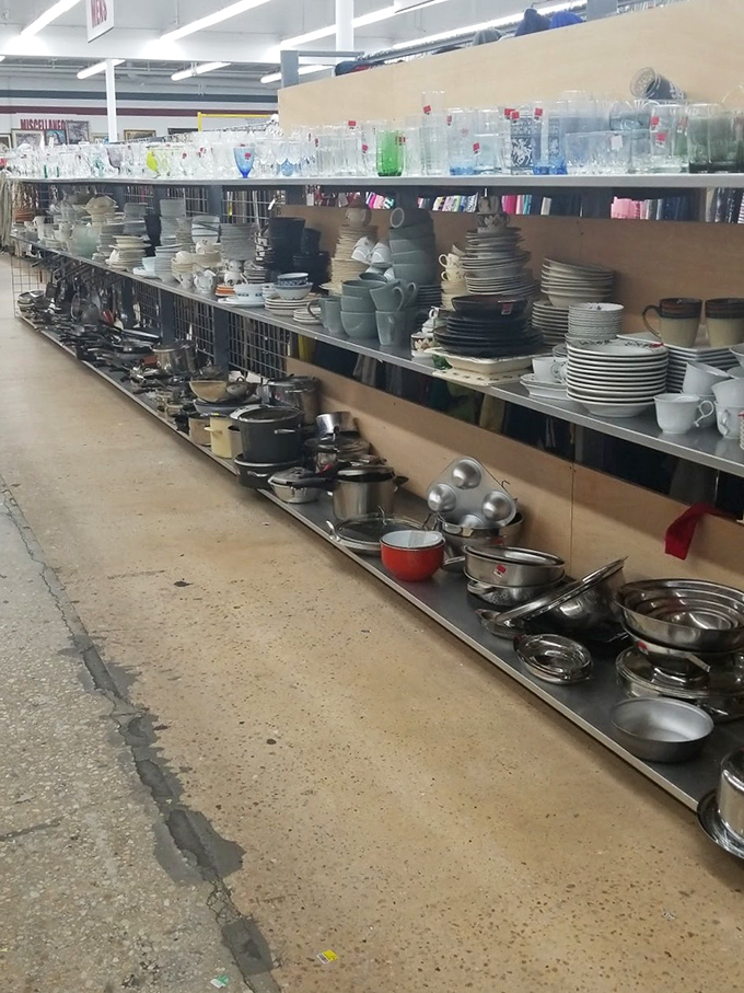 Enough dishes, pots and pans to outfit a restaurant &ndash; or replace everything your college-bound kid just "borrowed" from your kitchen.