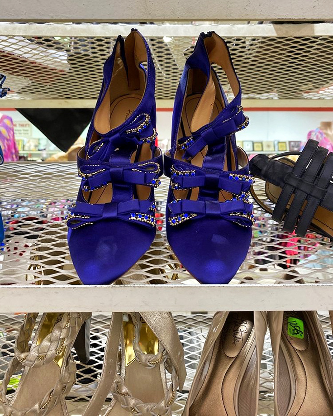 Royal blue heels that scream "I have places to be and people to impress"—all for less than the cost of a fancy coffee.