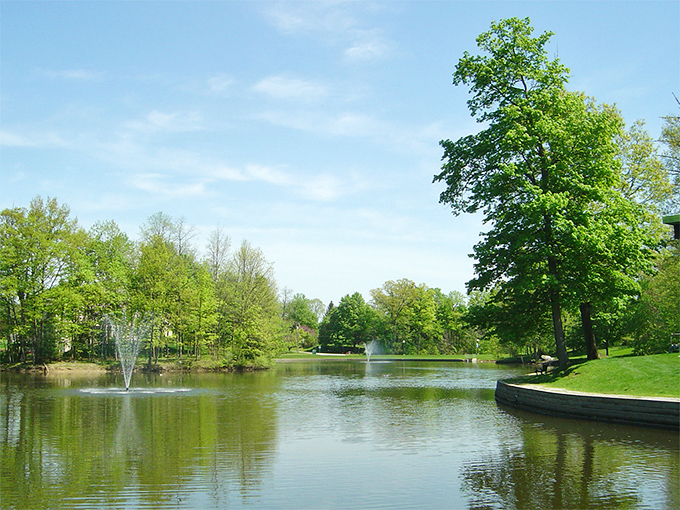 Nature's mirror effect at this peaceful park creates the perfect backdrop for contemplating life's big questions&mdash;or just deciding what's for dinner.