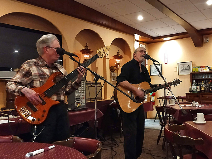 Live entertainment adds an unexpected layer of charm to this already delightful dining experience.