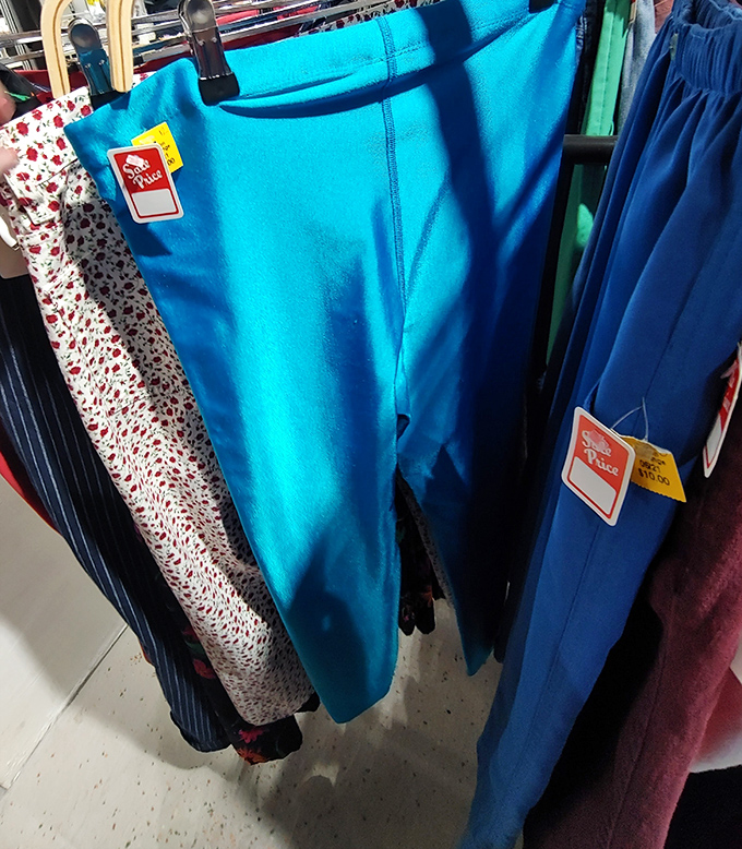 The technicolor dream pants section&mdash;where your legs can make as bold a statement as your personality.