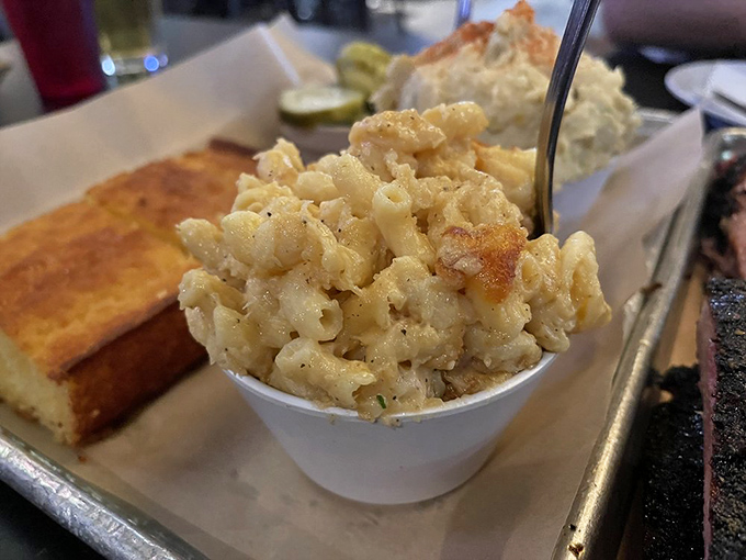Mac and cheese so creamy it could make grown adults weep tears of pure joy.