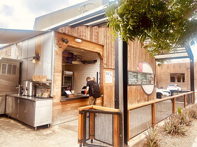 The ordering window might look humble, but it's actually a portal to poultry paradise&mdash;where chicken dreams come true.