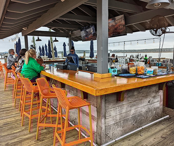 The outdoor bar where sunset views come standard with every order &ndash; no extra charge.